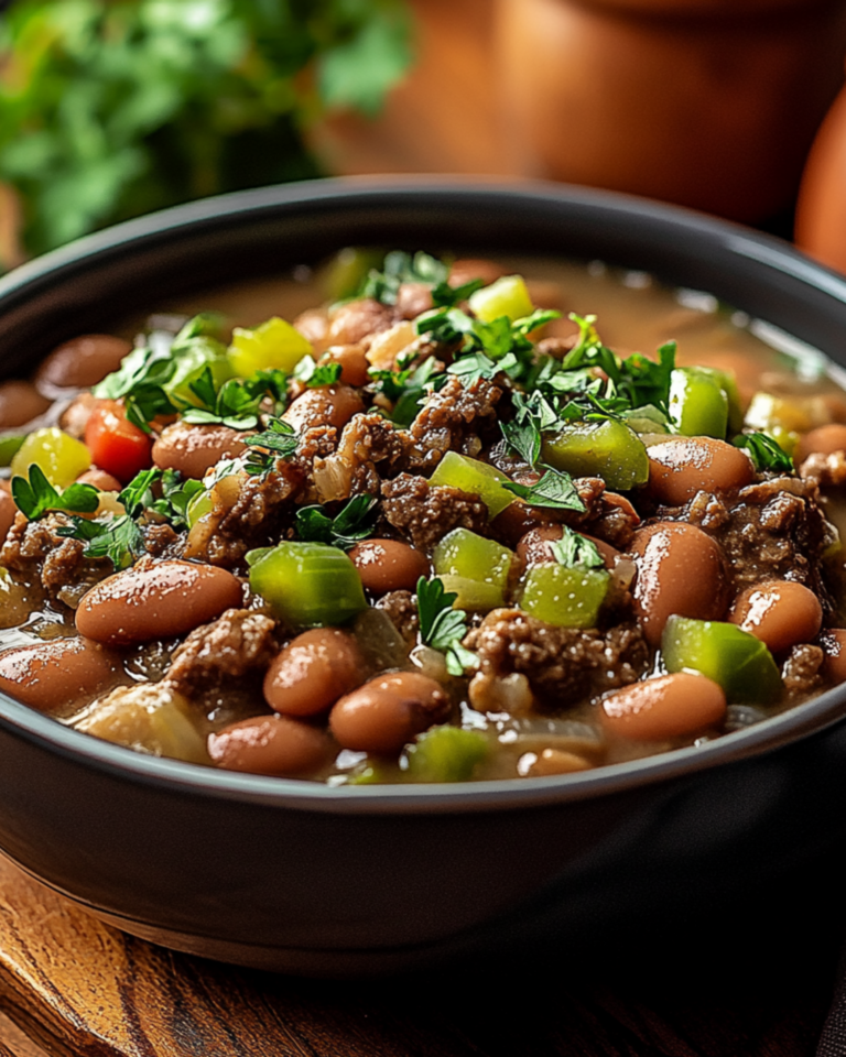 Slow Cooker Pinto Beans, Green Chile, and Beef