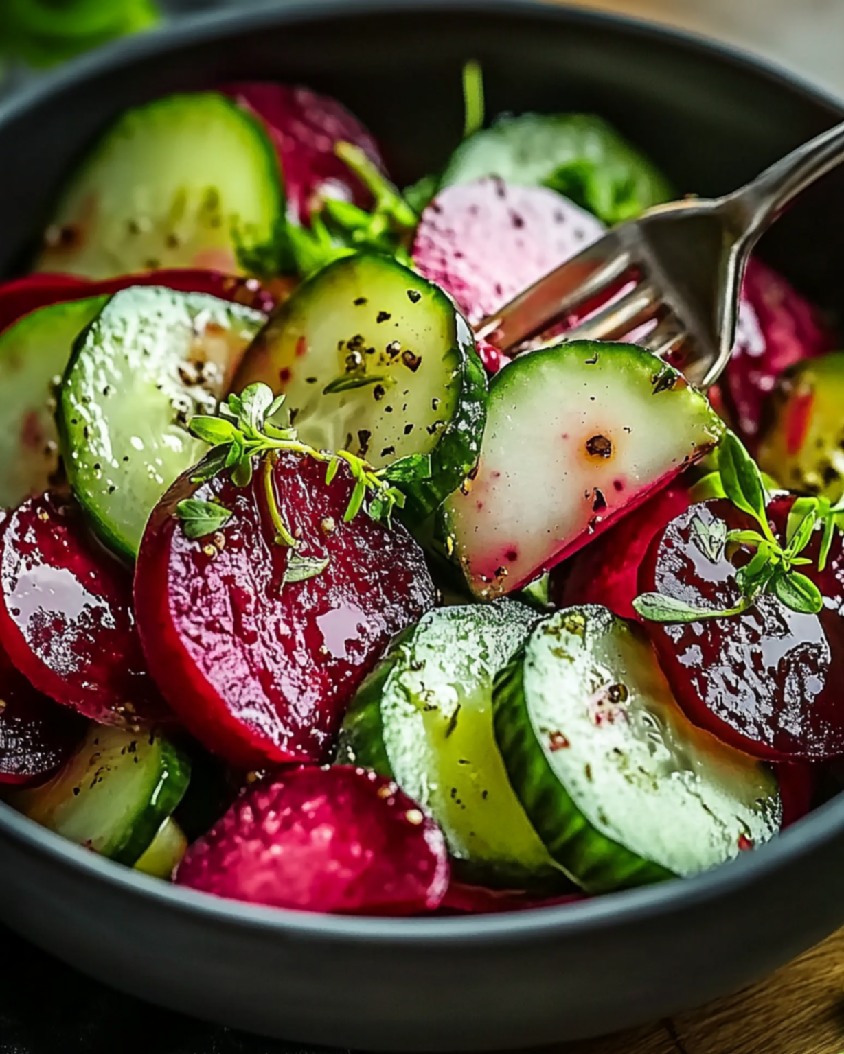 Crisp Cucumber and Beetroot Salad