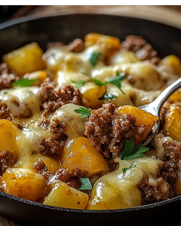 One-Pan Cheesy Meat & Potato Skillet
