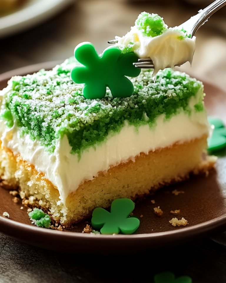 Shamrock Delight Poke Cake