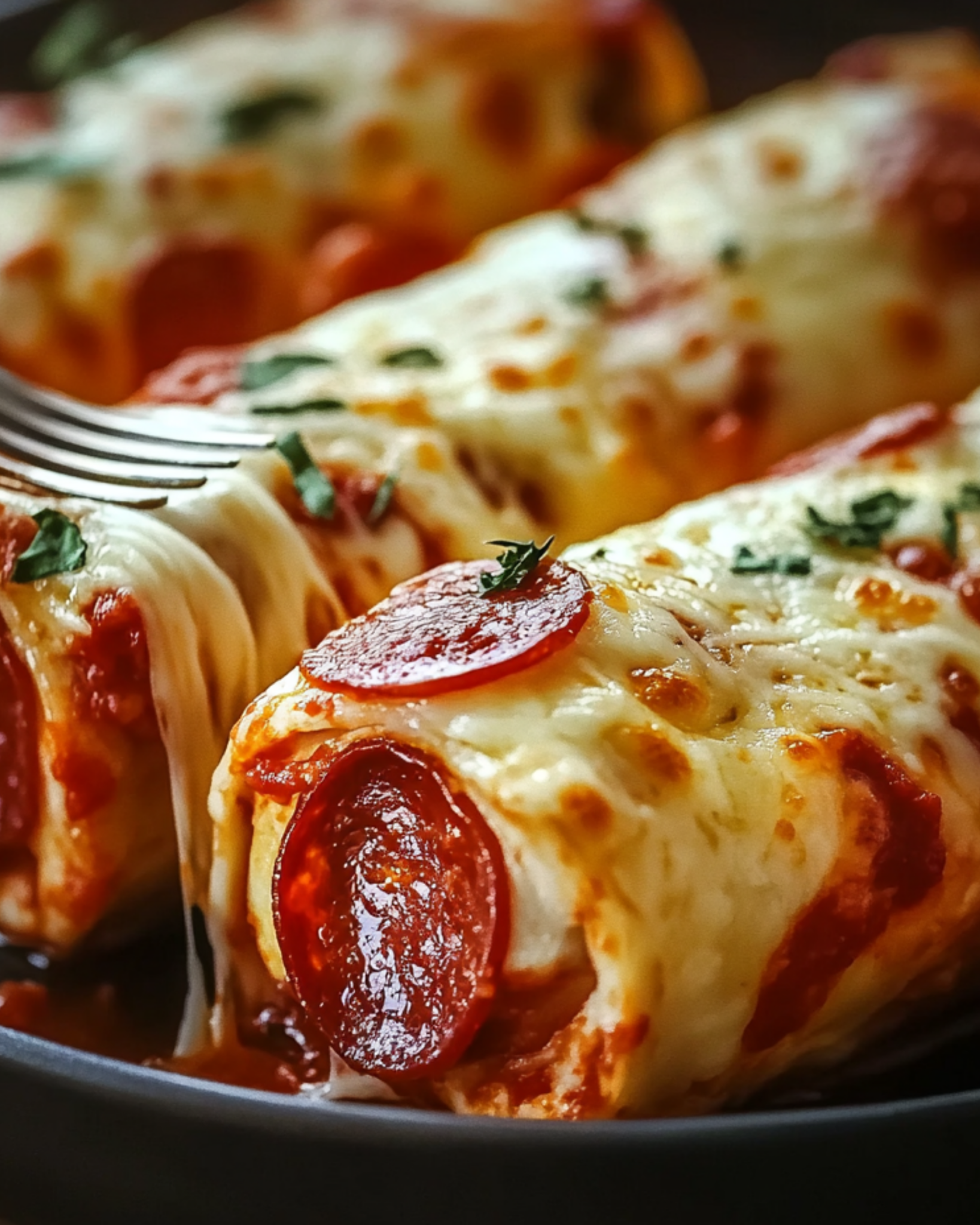 Cheesy Pepperoni Pizza Roll-Ups with Low-Carb Tortillas