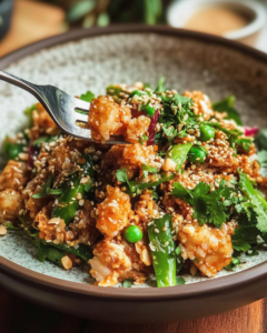 Satay Crispy Rice Salad