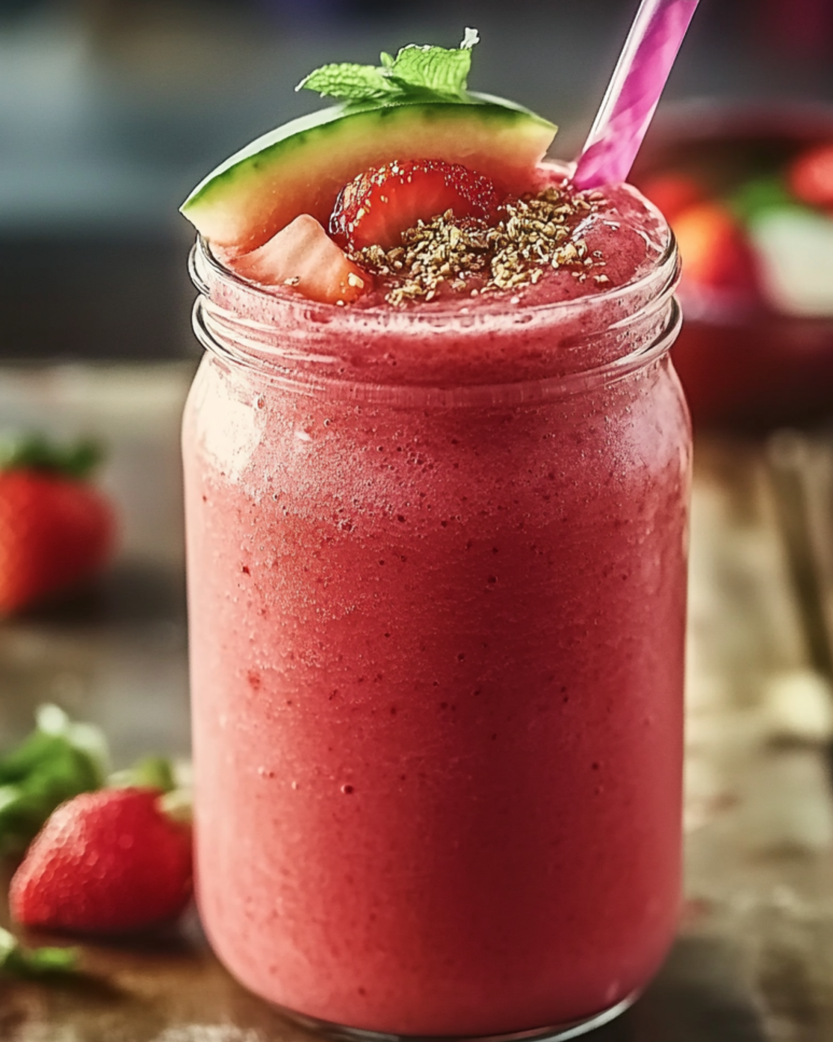 Watermelon Strawberry Smoothie