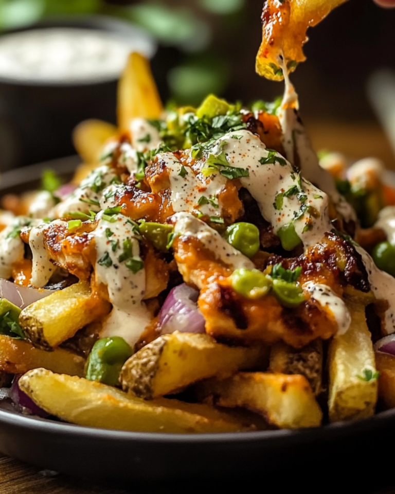 Chicken Al Pastor Loaded Fries