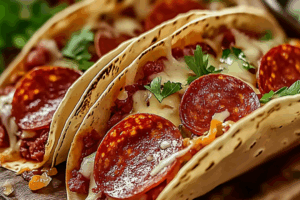 Pepperoni Pizza Tacos