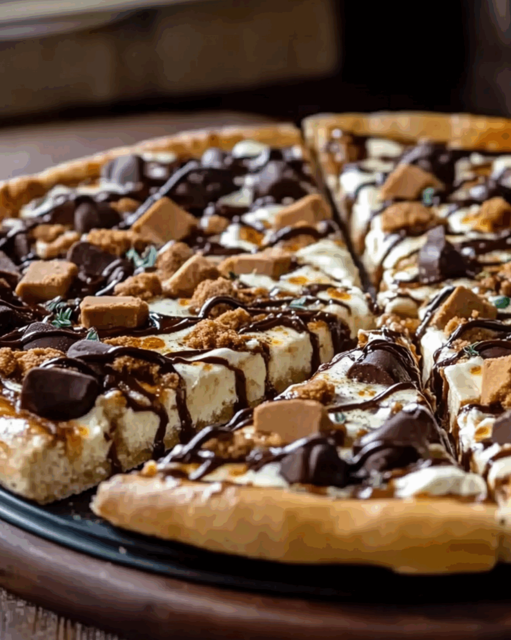 Deep Dish Cookie Dough Cheesecake Pizza